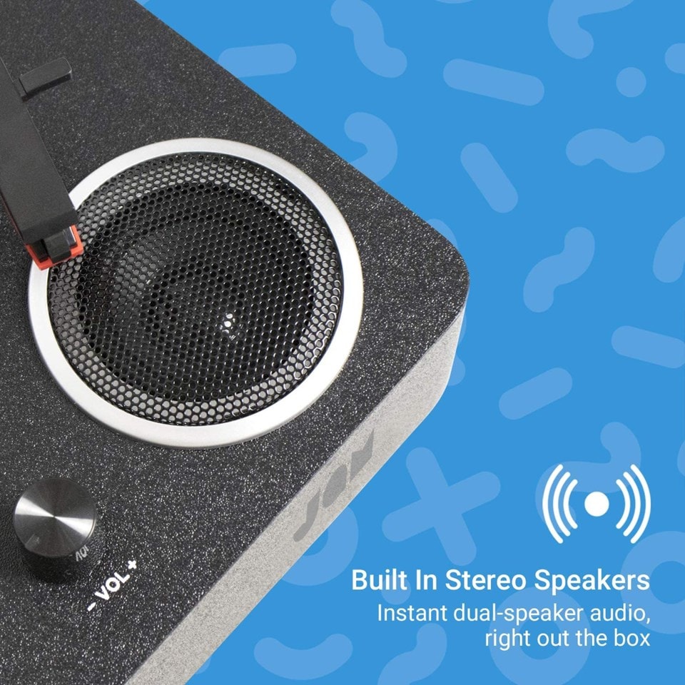 Jam Sound Black Turntable | Portable Vinyl Record Player | HMV Store