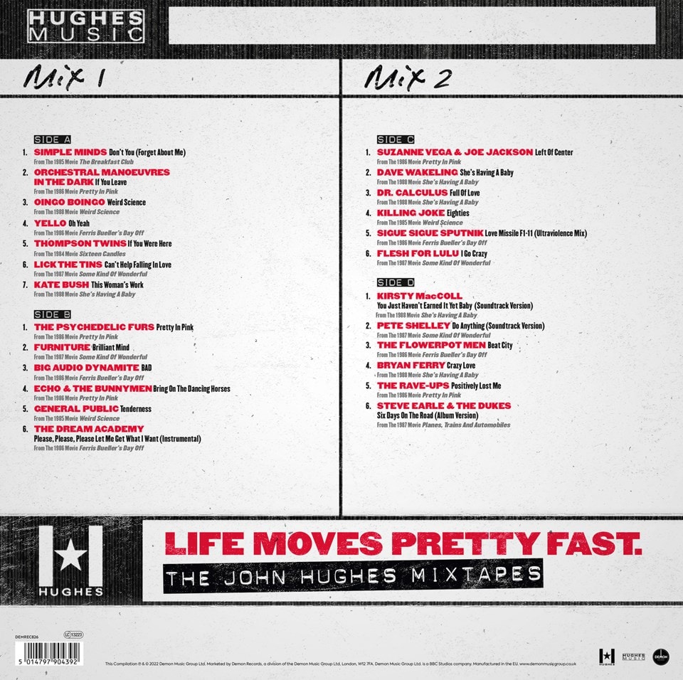 Life Moves Pretty Fast: The John Hughes Mixtapes - 2LP | Vinyl 12 ...