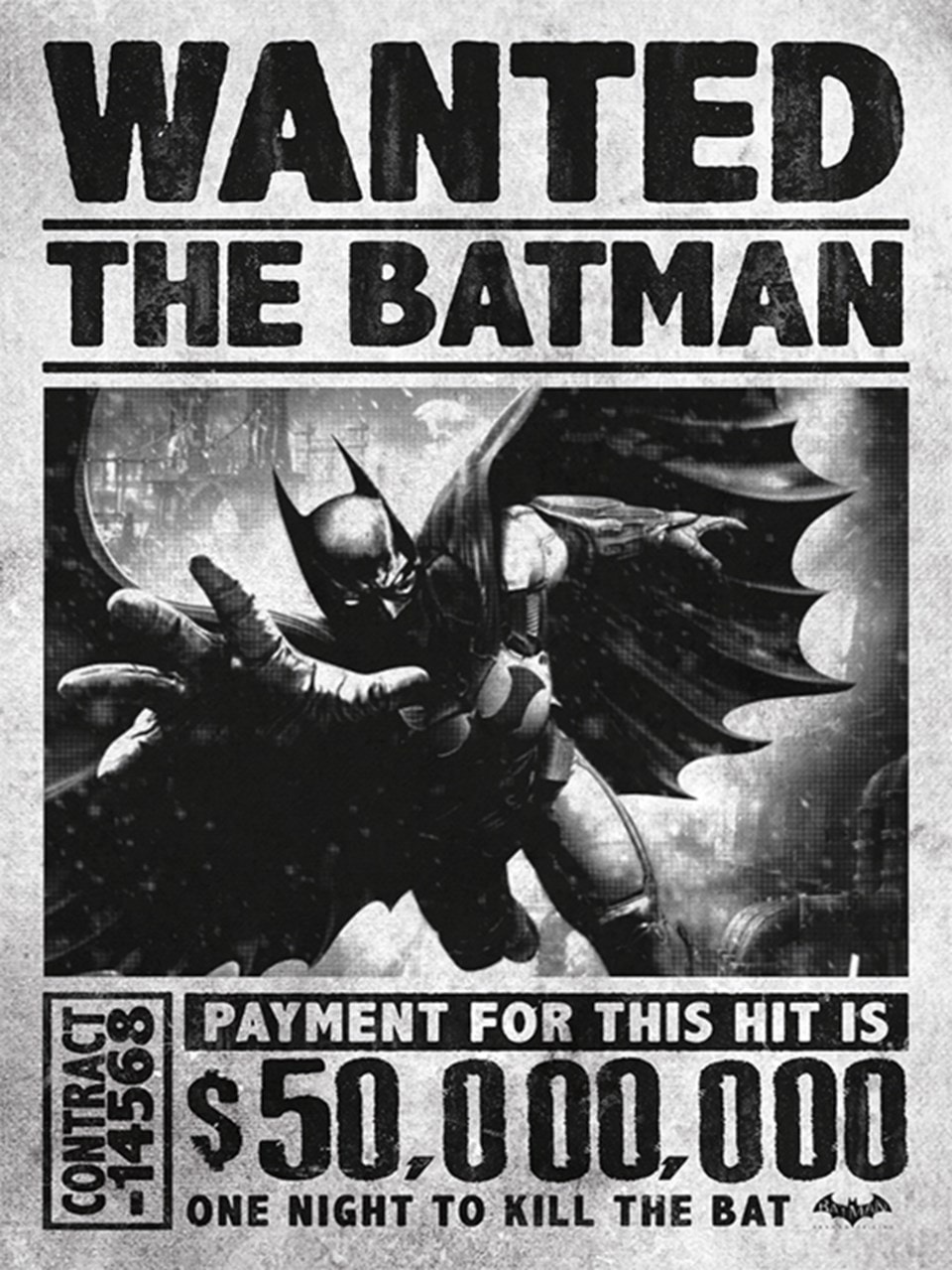 Batman Arkham Poster: Origins Wanted! DC Canvas Wall Art Print UK | HMV ...
