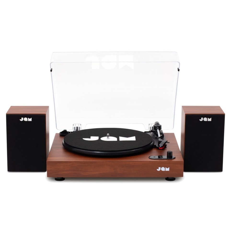 Jam Sound System Cherry Wood Turntable & Speakers (hmv exclusive ...